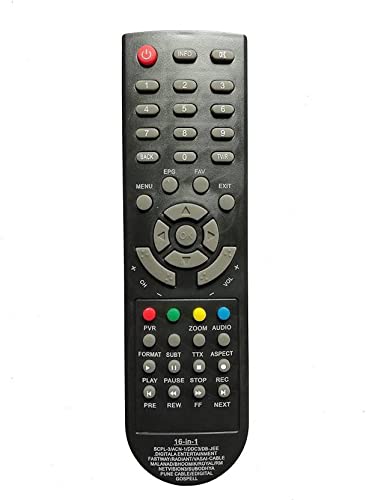 Buy 16in1 Set Top Box Remote Control Compatible for SCPL-3 ACN-1 DDC3 ...