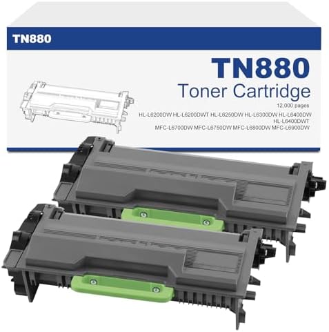 Amazon.com: TN880 Black Toner Cartridge Replacement for Brother TN-880 ...