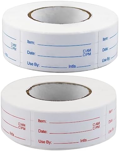 Freezer Labels 2 Rolls 1000 Pcs Food Stickers Freezer Date Self ...