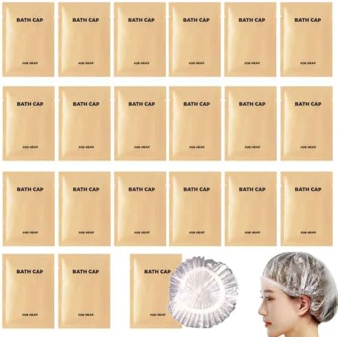 Amazon.com : 50PCS Portable Individually Wrapped Disposable Shower Caps ...