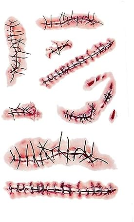 Amazon.com : 20 Sheets Halloween Zombie Temporary Tattoos - NEDEQI ...