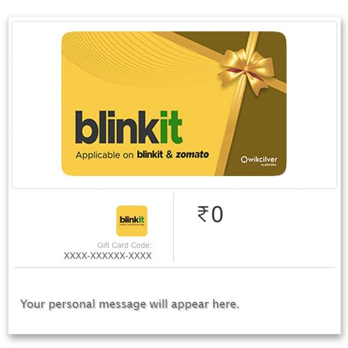 Blinkit|E-Gift Card| Instant Delivery| Valid for Online purchases ...