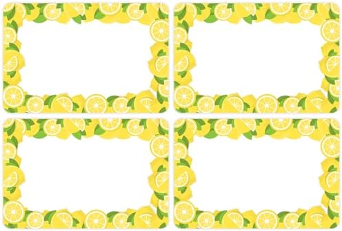 Amazon.com : Wonmon 200 PCS Lemon Name Tags Stickers, Self Adhesive ...