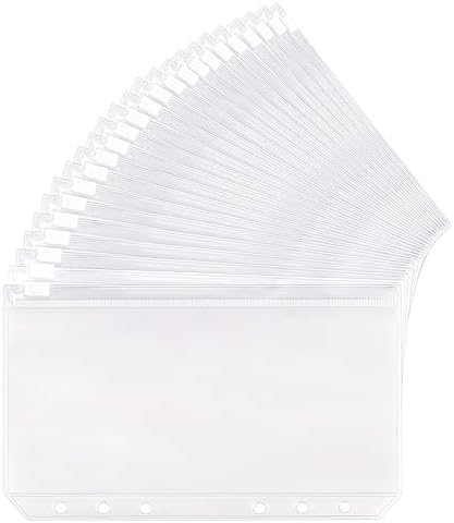 Amazon.com : CiCiKiea A5 Binder Pockets, 12PCS A5 Size 6 Holes Binder ...