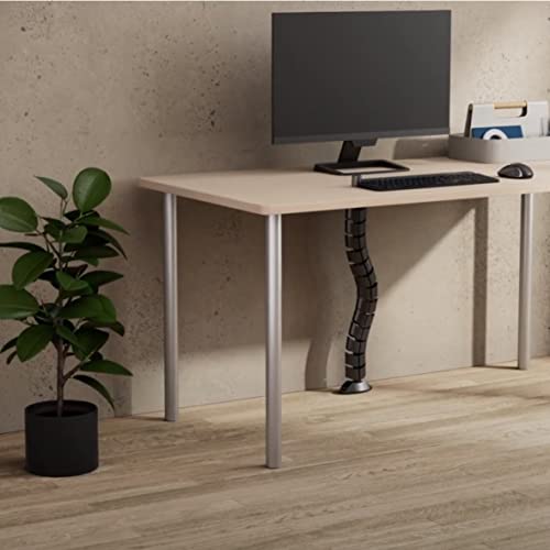 Flexible Desk Cable Duct I Modular Swirl Structure I Black – BigaMart