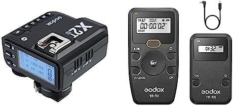 Amazon.com : Godox X2T-S 2.4G Wireless Flash Trigger with Godox TR-S2 Remote Shutter Release for ...