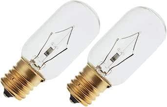 Appliance Light Bulb 40T8N, 130 Volts, E17 Base, Clear T-Shaped Light ...