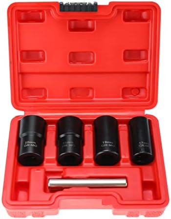 CASOMAN 5 Pieces 1/2"Dr. Twist Socket Set, Lug Nut Remover Tool, Metric ...