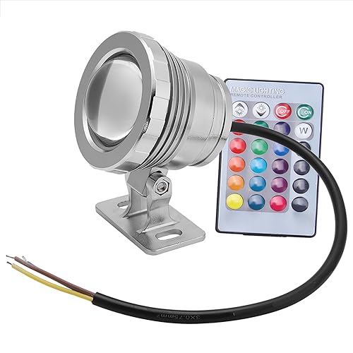 12V 10W RGB LED Underwater Light Waterproof Outdoor Garden Spotlight ...