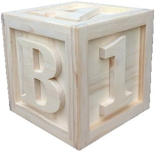 Amazon.com: 10x10x10 Large Wooden Block ABC 123 : Electronics
