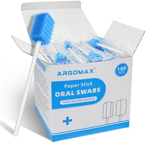 Amazon.com : ARGOMAX Disposable Mouth Swabs, Paper Stick Oral Swabs ...