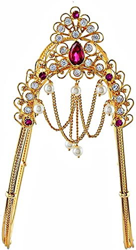 Buy SWAMI-Pearl Bajuband, vaki/armlets Pink Colour Styled With Peacock ...