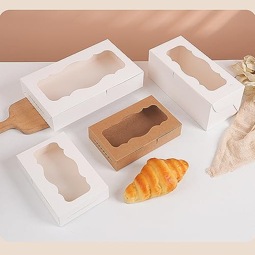 15 Pack White Cookie Boxes for Gift Giving, 9″4″3.5″ Bakery Candy Box ...