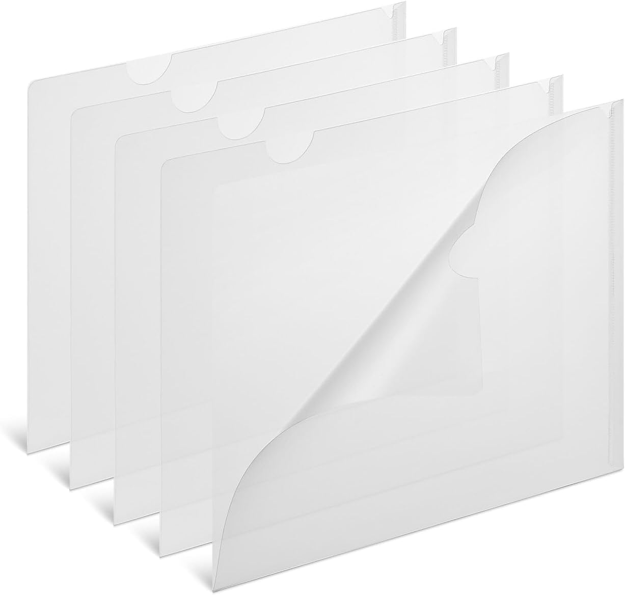 Amazon.com : Staples 490848 Poly File Pockets Letter Size Transparent 5 ...