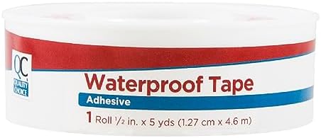 Amazon.com: Quality Choice, First Aid Waterproof Adhesive Tape, 1/2" X ...