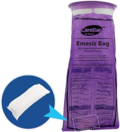 Amazon.com: CareBag Emesis Bag with Super Absorbent Pouch- Absorbs 16 ...