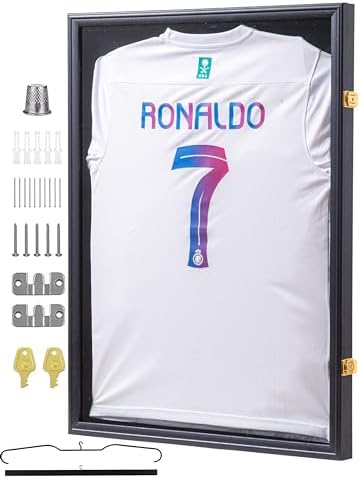 Amazon.com: AUKIFY Jersey Frame Display Case Large Lockable Jersey ...