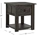 Amazon.com: Magnussen Garrett End Table in Weathered Charcoal : Home ...