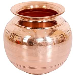 Buy KITCHEN STORE YOURS Pure Copper Hammered Design Matka Water Pot ...