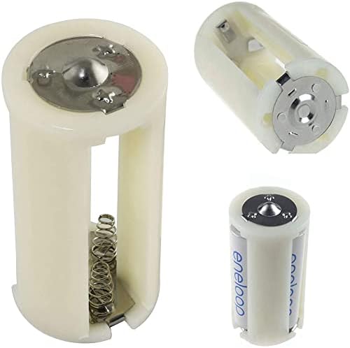 Amazon.com: Acxico 8 Pcs AA to Size D Battery Adapters Converter Cases ...