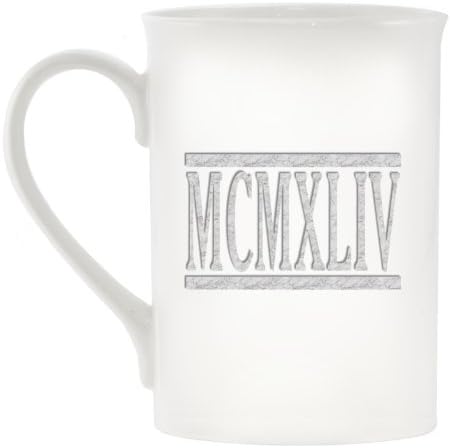 Año de nacimiento números romanos 1944 MCMXLIV diseño taza de porcelana ...