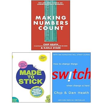 Making Numbers Count [Hardcover], Made to Stick & Switch 3 Books ...