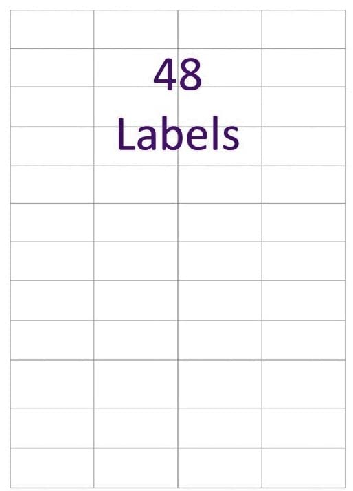 MRP Bar Code Kitchen Label Sticker A4 Sheet (48 Precut Labels per Sheet ...