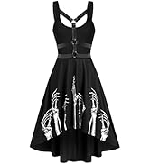 FEAPHY Women's Vintage Chiffon Sun Moon Star Sleeveless A-Line High Low ...