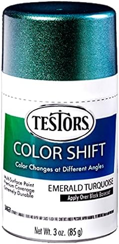 Testors 340908 Color Shift Aerosol Can Paint, Emerald Turquoise, 3 oz ...