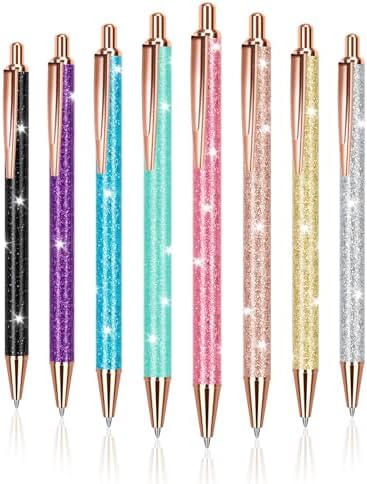 Amazon.com : SMOOTHERPRO Glitter Ballpoint Pens, 8 Pcs Cute Pens with ...