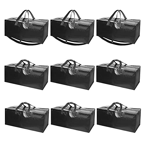 Snapklik.com : Storage And Moving Bags 9 Pack, 3 Bags W/Backpack Straps ...