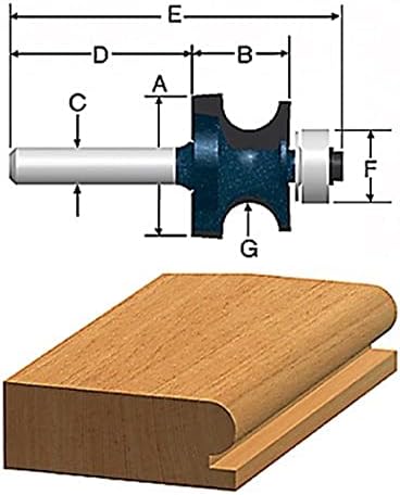 Freud 80-102: 1/8" Radius Traditional Beading Bit with 1/4" Shank ...