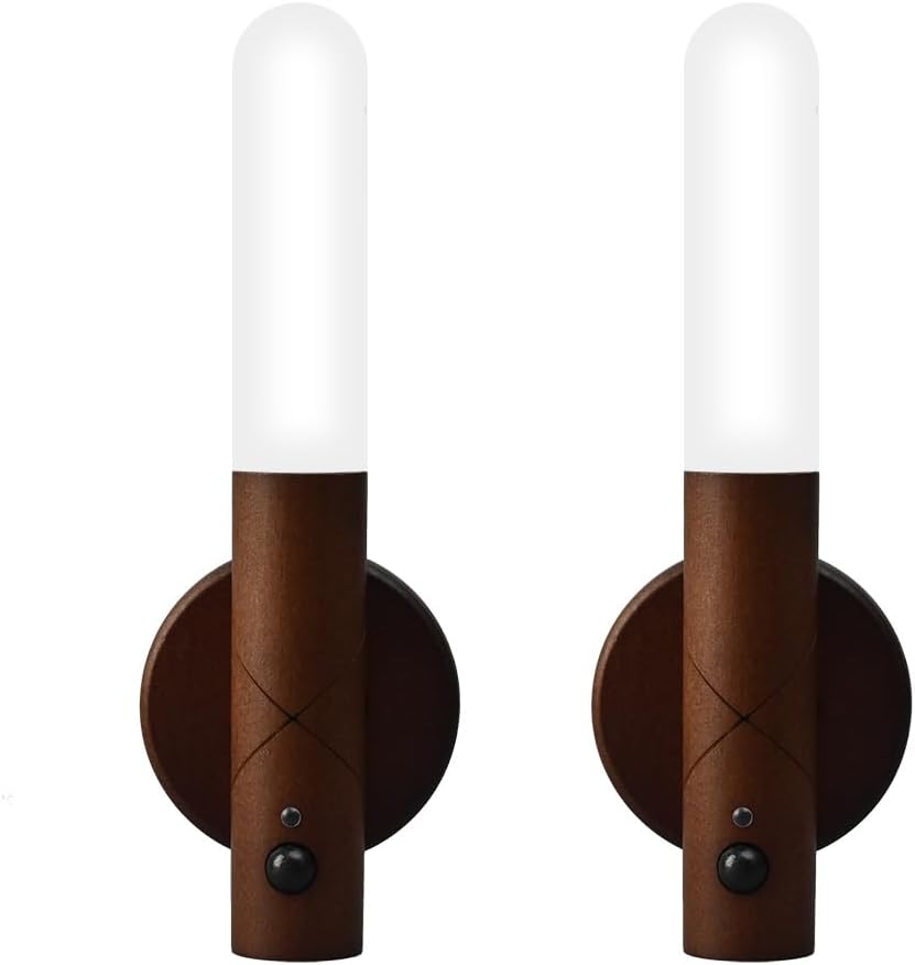 Tujoe 4 Pcs Motion Sensor Night Light USB Rechargeable Wall Sconces ...