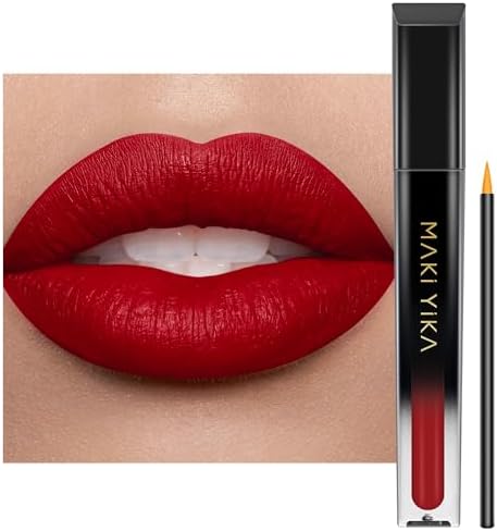 Amazon.com : MAKI YIKA Red Lipstick for Women Color Stay Long Lasting ...