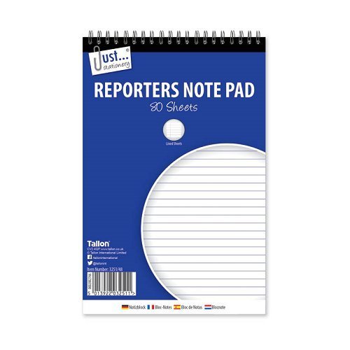 2 X 160 Pages/80 Sheets Reporter Notepad : Amazon.co.uk: Stationery ...
