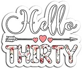 Amazon.com - Womens Hello Thirty Happy 30th Birthday 30 Year Old ...