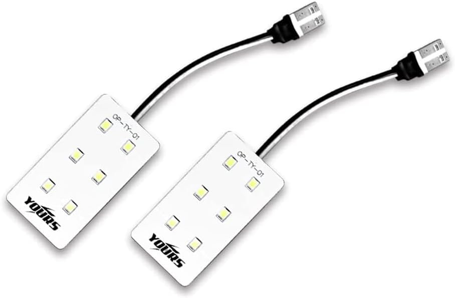 Amazon | YOURS(ユアーズ) トヨタ純正LED車専用 LED バニティランプ TYPE1（サンバイザー）2個1セット ルームランプ 車内 室内灯 クラウン 90ノア ヴォクシー ...