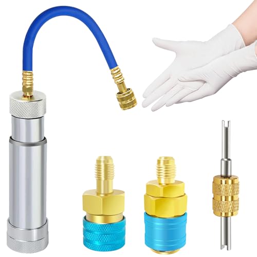 Buy R1234YF/R134A AC Oil Injector Kit-HVAC Dye Oil Injector Kit with ...