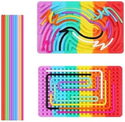 Hexwell Double-Sided Silicone Fidget Toy for Kids & Adults Sensory ...