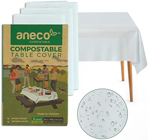 Amazon.com: White Paper Table Cloths for Parties | 11 Disposable ...
