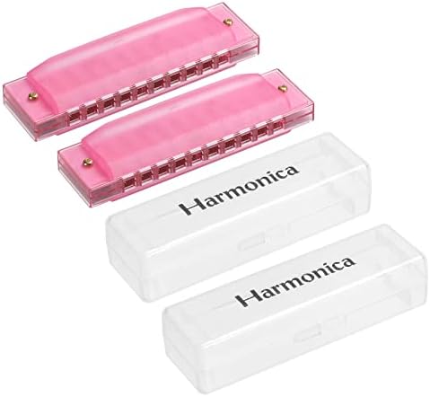 Amazon.com: PATIKIL Clearly Colorful Translucent Harmonica 10 Holes ...