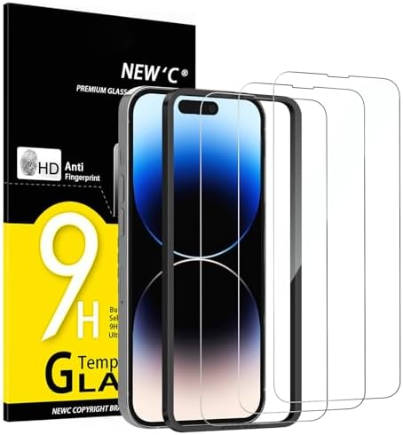 Amazon.com: NEW'C 3 Pack Designed for iPhone 14 Pro Screen Protector (6 ...