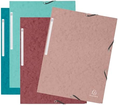 Amazon.com : Exacompta - Ref 55270E - Pack of 4 Skandi Elastic folders ...