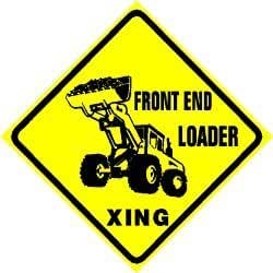 Amazon.com: FRONT END LOADER CROSSING backhoe sign : Home & Kitchen