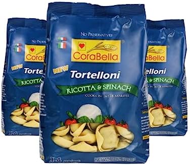 Amazon.com : Corabella Classic Italian Tricolor Tortellini Pasta - Non ...