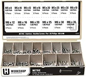 Amazon.com: Workshop Hardware 128 Piece Fastener Assortment Kit, Metric ...