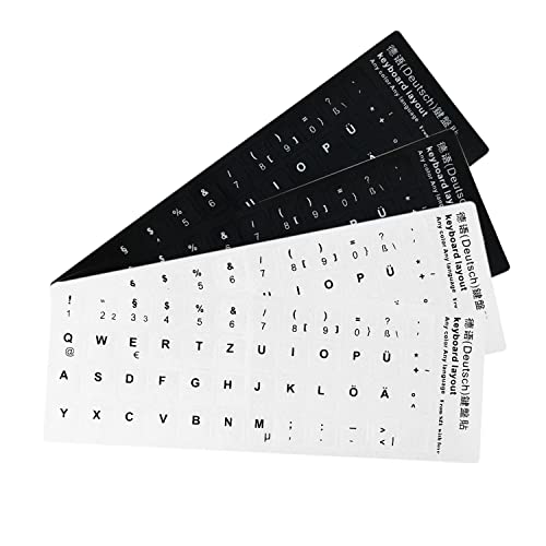 IERCZA 4 x German Keyboard Stickers, German Keyboard Stickers, German ...