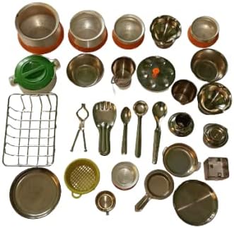 Buy HDS Fancy Miniature Mini Kitchen Set Steel Combo of 27 Items ...