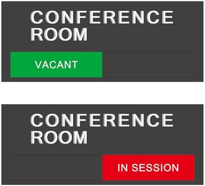 Amazon.com : Conference Room Door Signs for Office, Meeting In Progress Door Sign, In Use ...