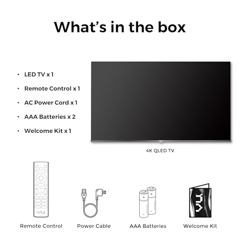 VU 164cm (65 inches) GloQLED Series 4K QLED Smart Google TV 65GLOQLED25 ...